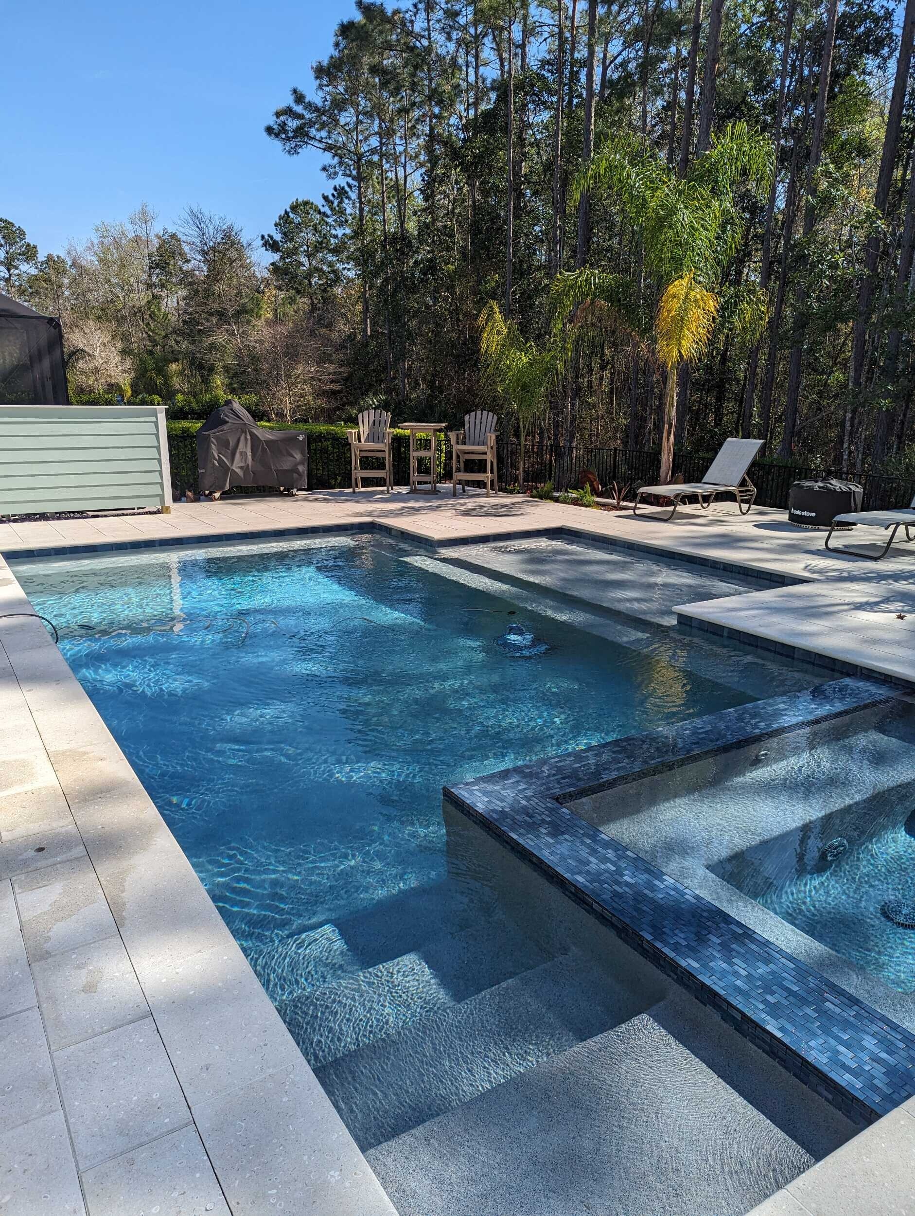 Geometric Pool - Breakwater Construction